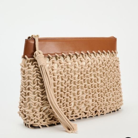 Zara | Bags | Zara Braided Rope Clutch | Poshmark